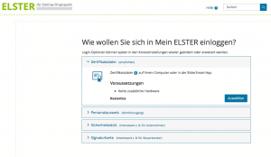 Elster 2020 online elektronische Steuererklärung - Elster-Formulare